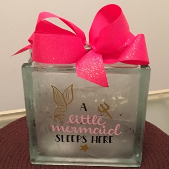 Accents | Large Lighted Block A Little Mermaid Sleeps Here | Poshmark
